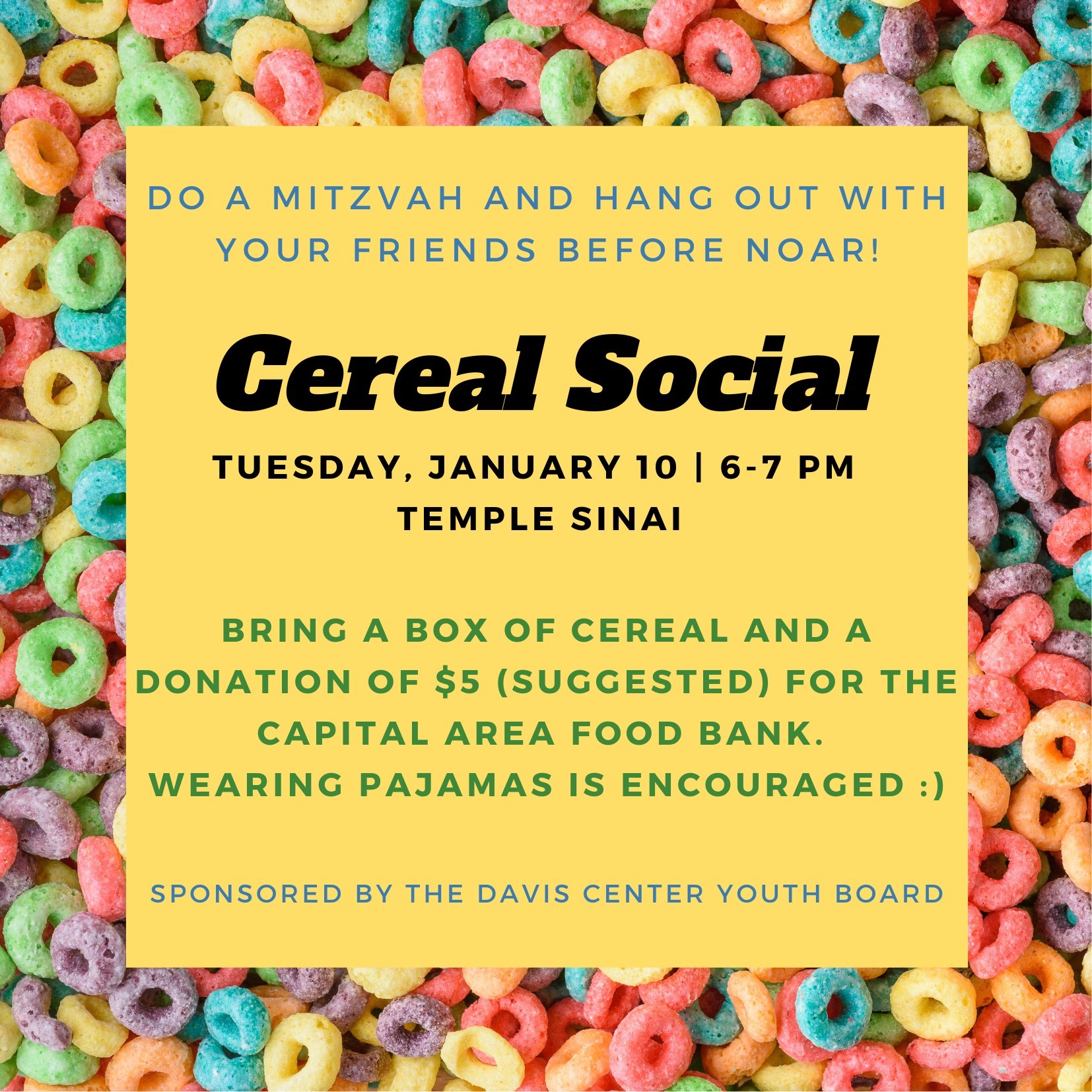 DCYB Cereal Social to Benefit Capital Area Food Bank